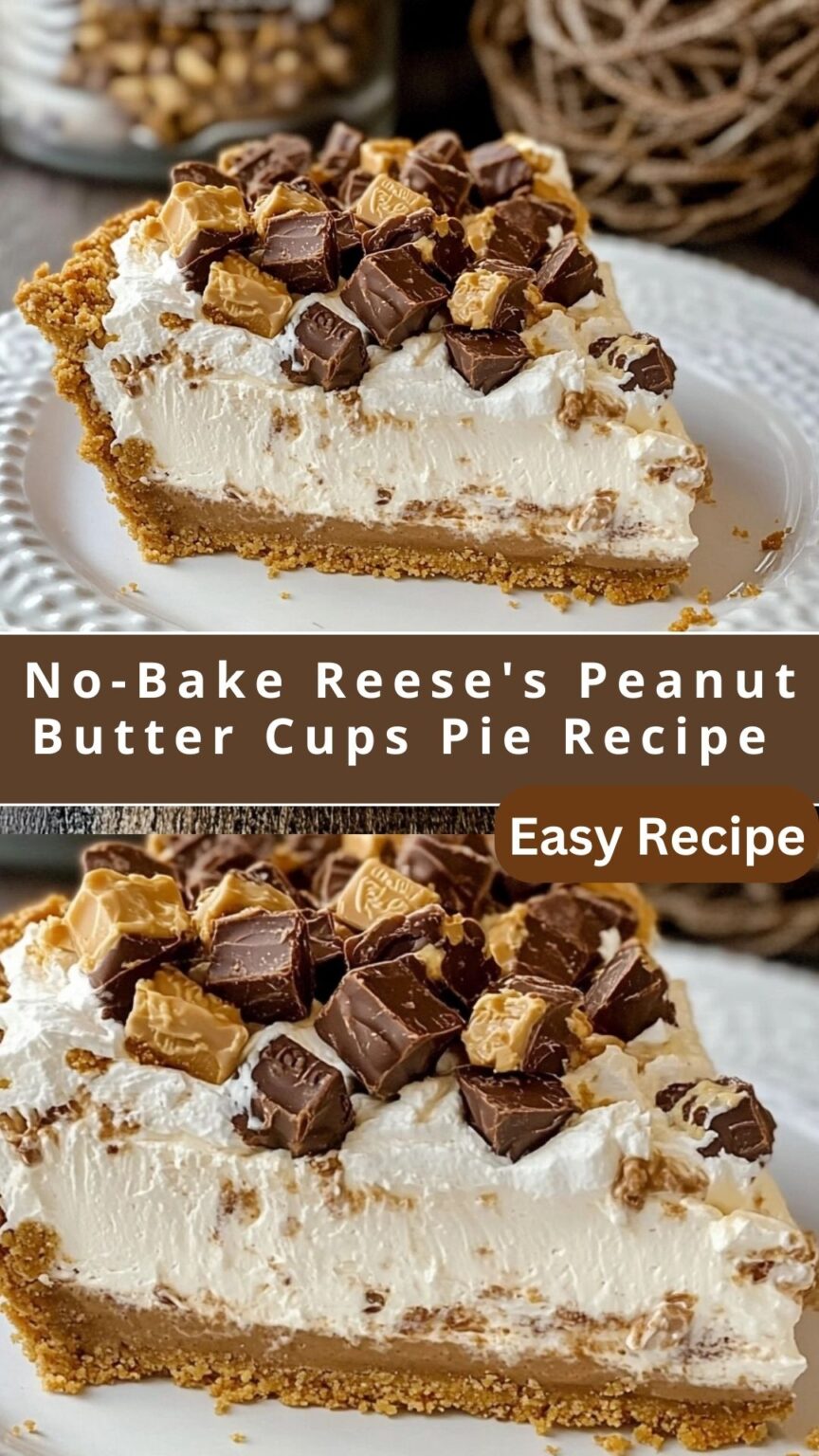 No-Bake Reese's Peanut Butter Cups Pie Recipe - WEEKNIGHT RECIPES