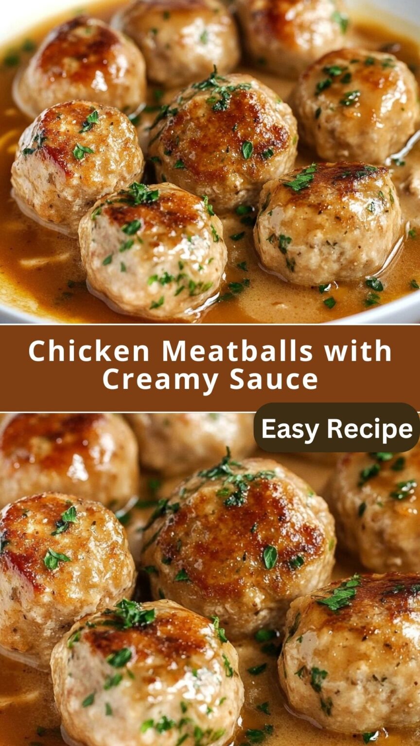 Chicken Meatballs with Creamy Sauce - WEEKNIGHT RECIPES