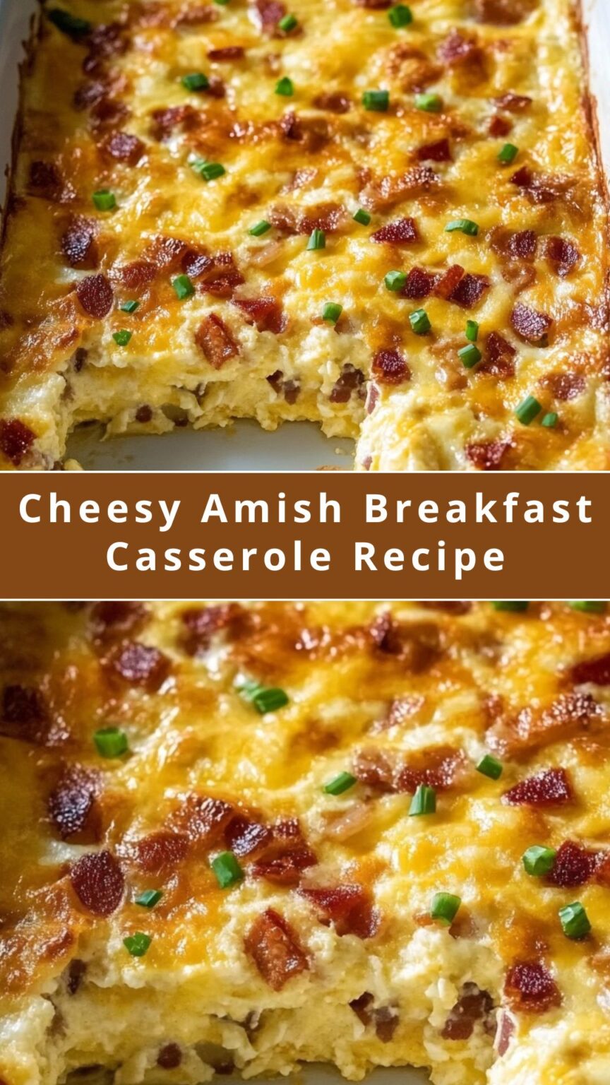 Cheesy Amish Breakfast Casserole Recipe - WEEKNIGHT RECIPES